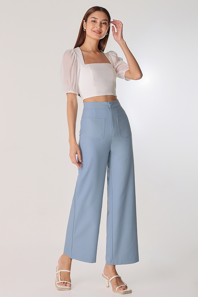 ROME PATCH POCKET PANTS (FROST BLUE) | Lovet
