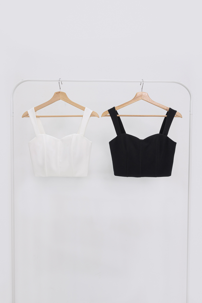 LEXI PADDED SWEETHEART CORSET TOP (WHITE) | Lovet
