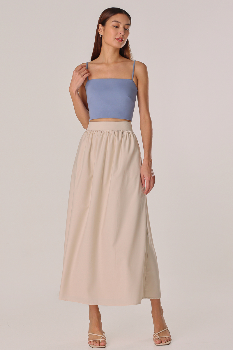 BEL PADDED TWIST KNOT CAMI TOP (LAKE BLUE) | Lovet