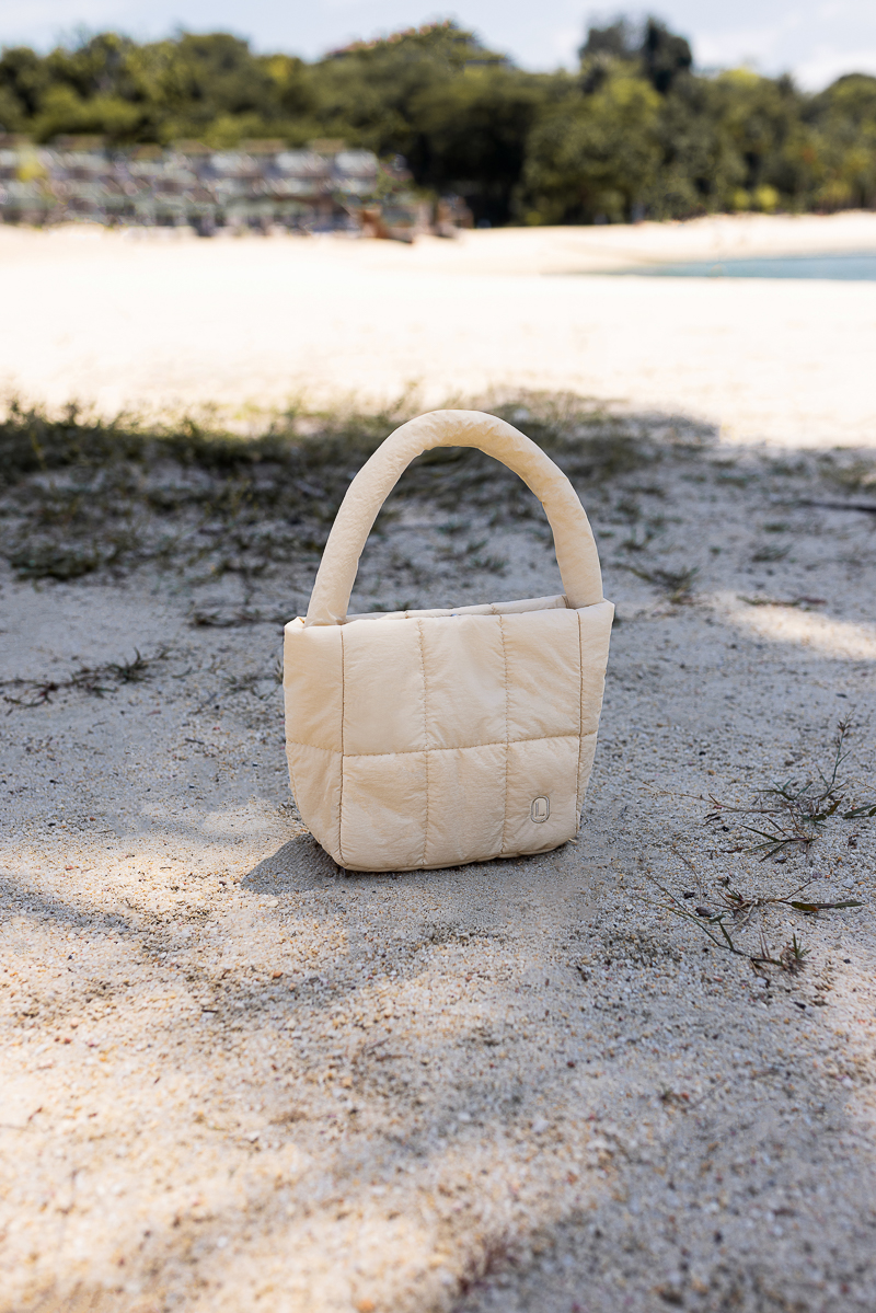 PILLOW QUILTED TOTE - MINI (FAWN) | Lovet