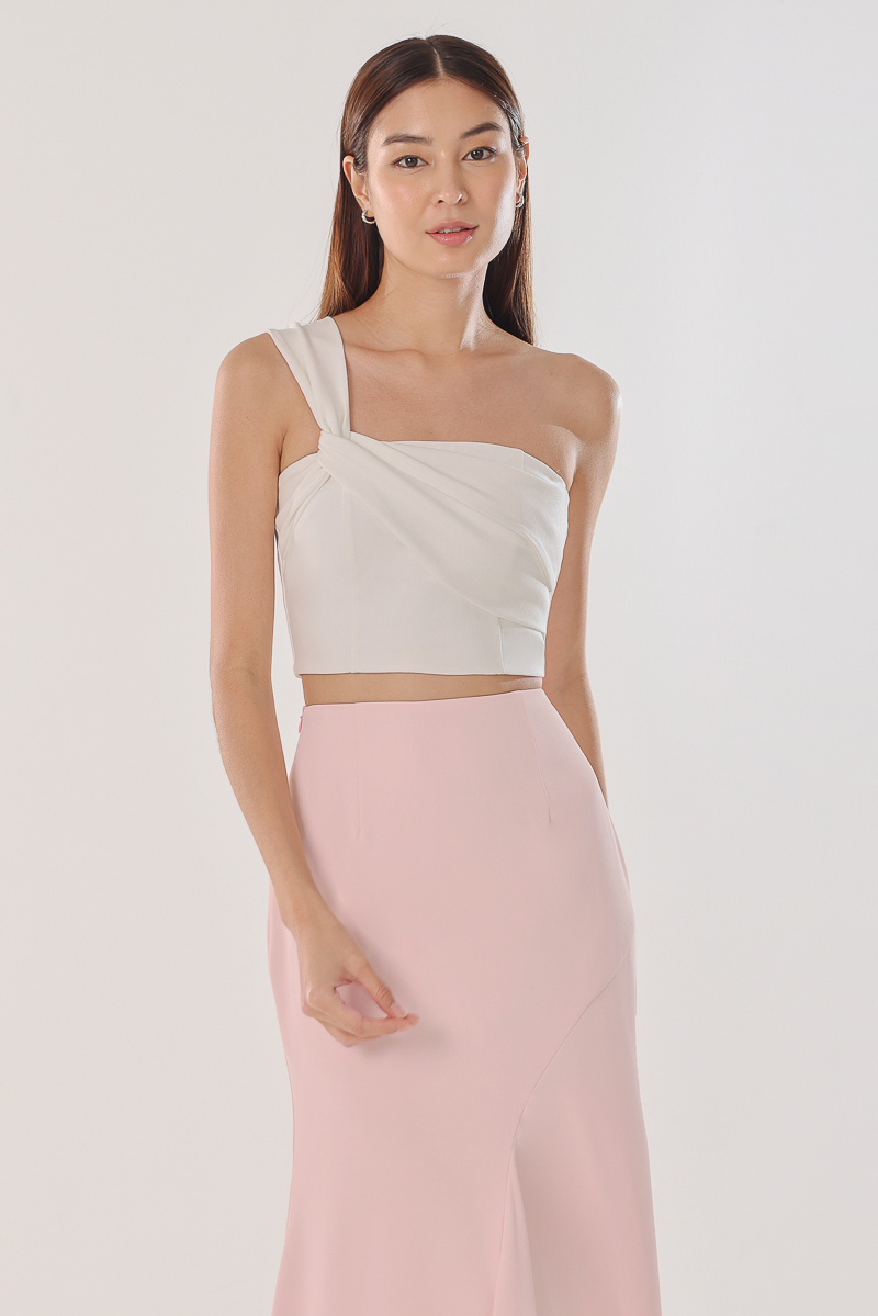 AZURE PADDED 2-WAY TOGA TOP (WHITE) | Lovet