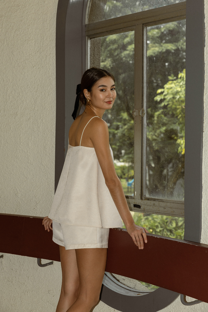 LORRAINE SATIN SHORTS SET | Lovet