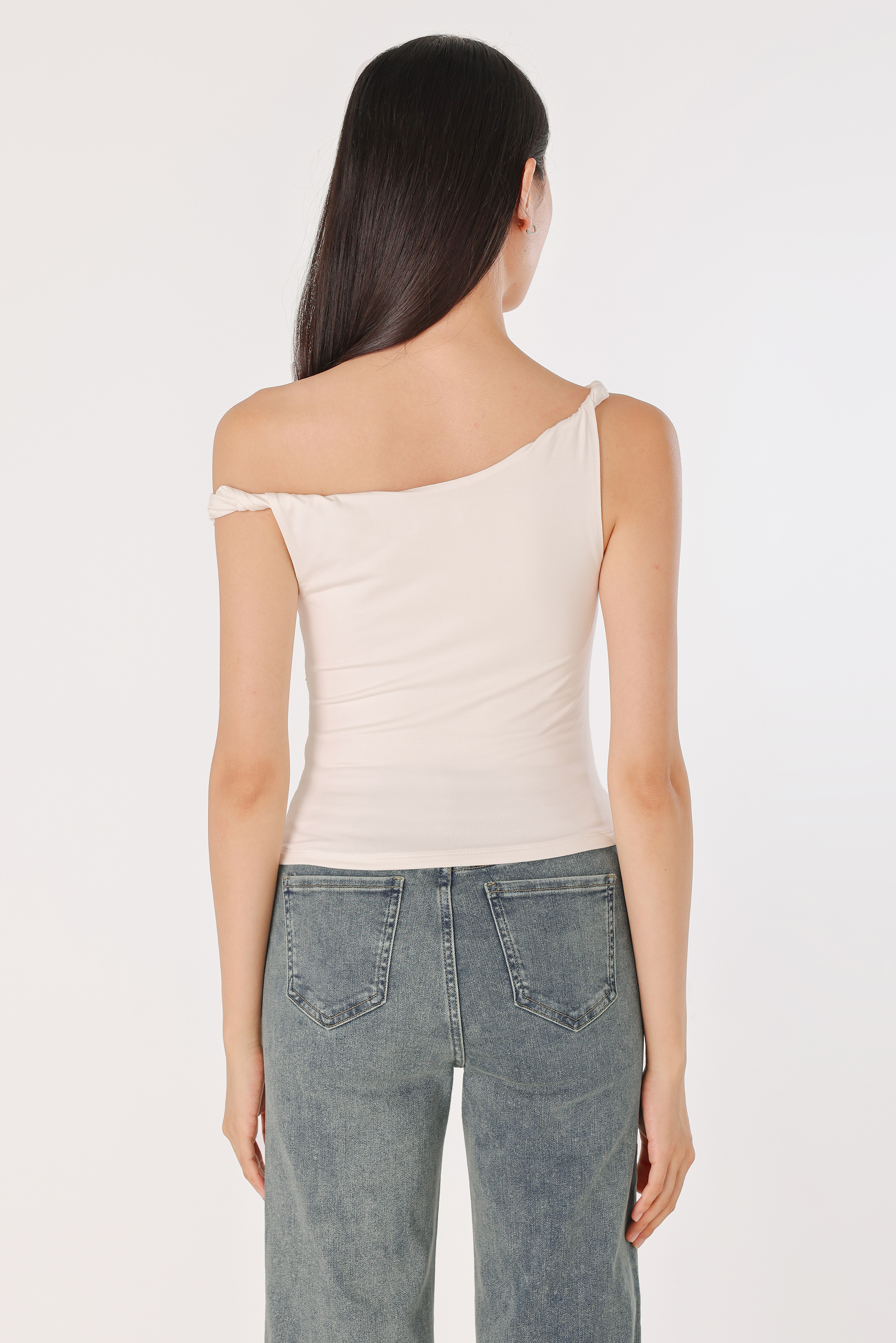 OLIVIA TWISTED STRAP TWO-WAY TOP (WHITE) | Lovet